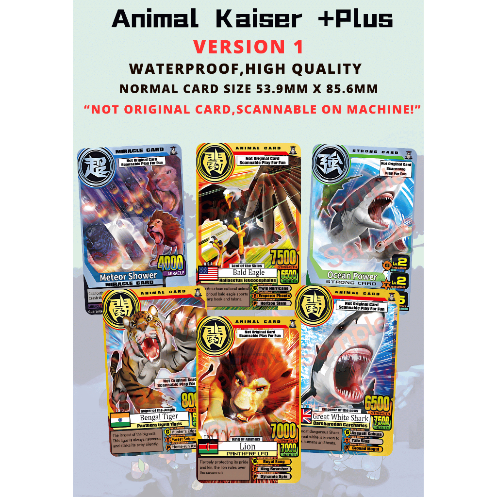 Animal Kaiser Plus + "Not original Card,But can use to play on machine ...