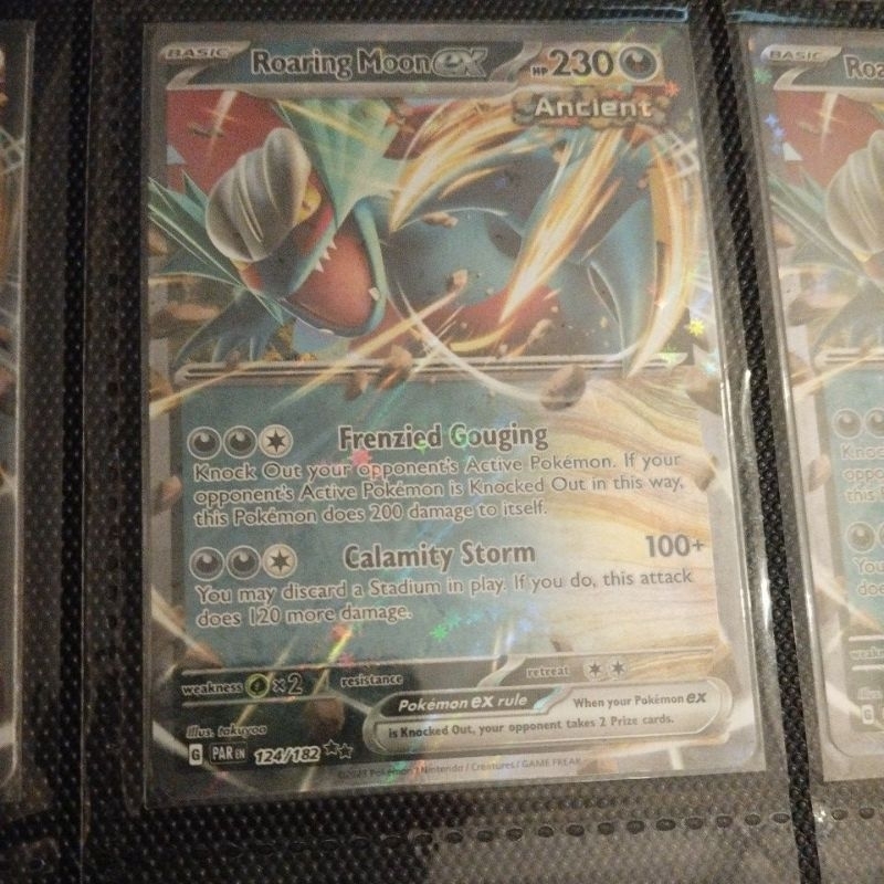 Original Pokémon TCG - Roaring Moon Ex 124/182 Normal Art Paradox Rift ...
