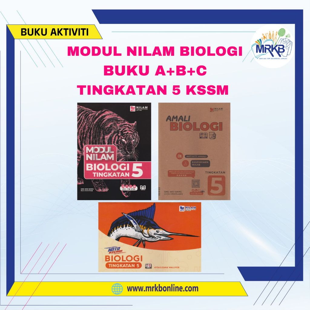 MODUL NILAM BIOLOGI BUKU A+B+C TINGKATAN 5 KSSM | Shopee Malaysia
