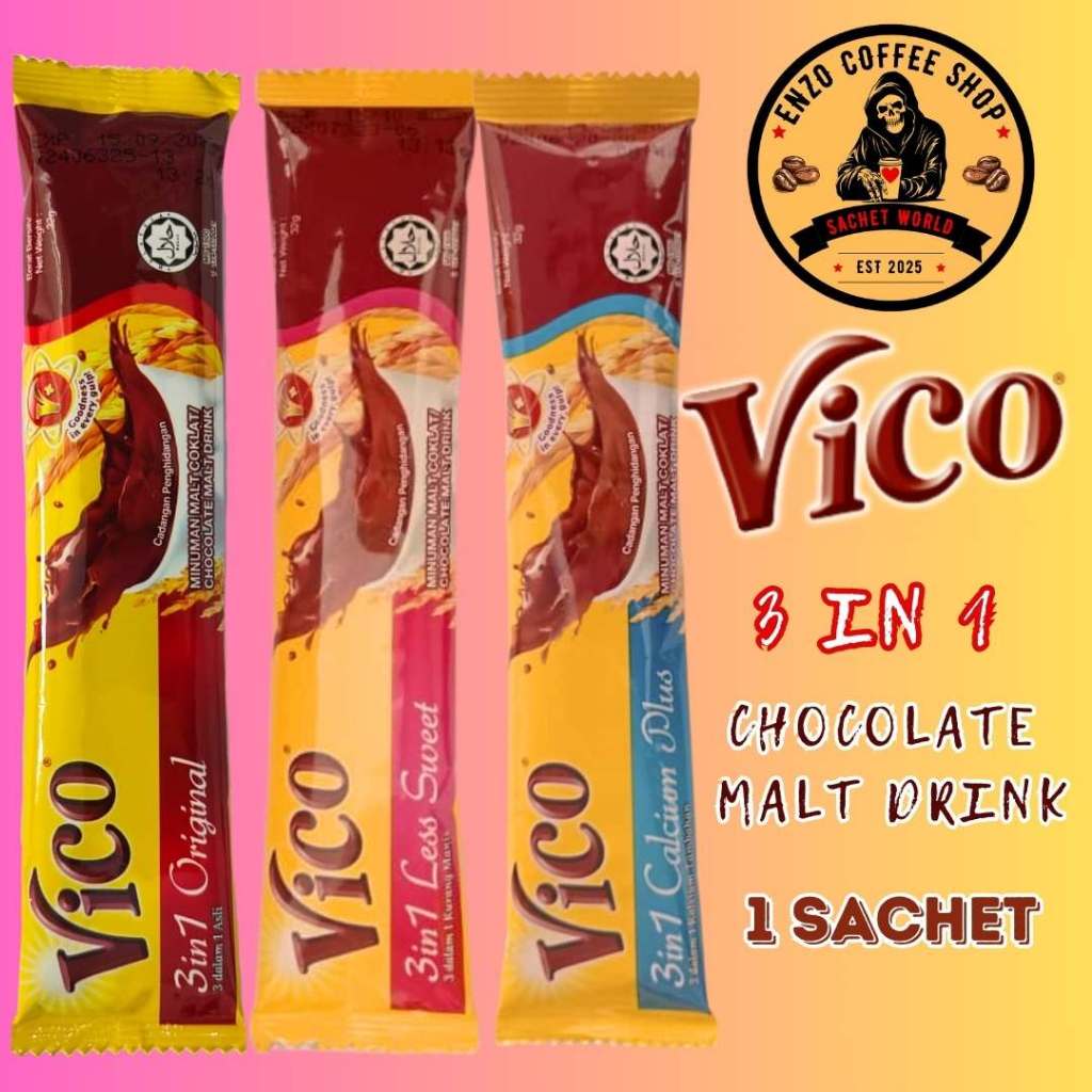 VICO (LOOSE PACK/SACHET) 3 IN 1 NUTRITIOUS MALT INSTANT DRINK SACHET ...