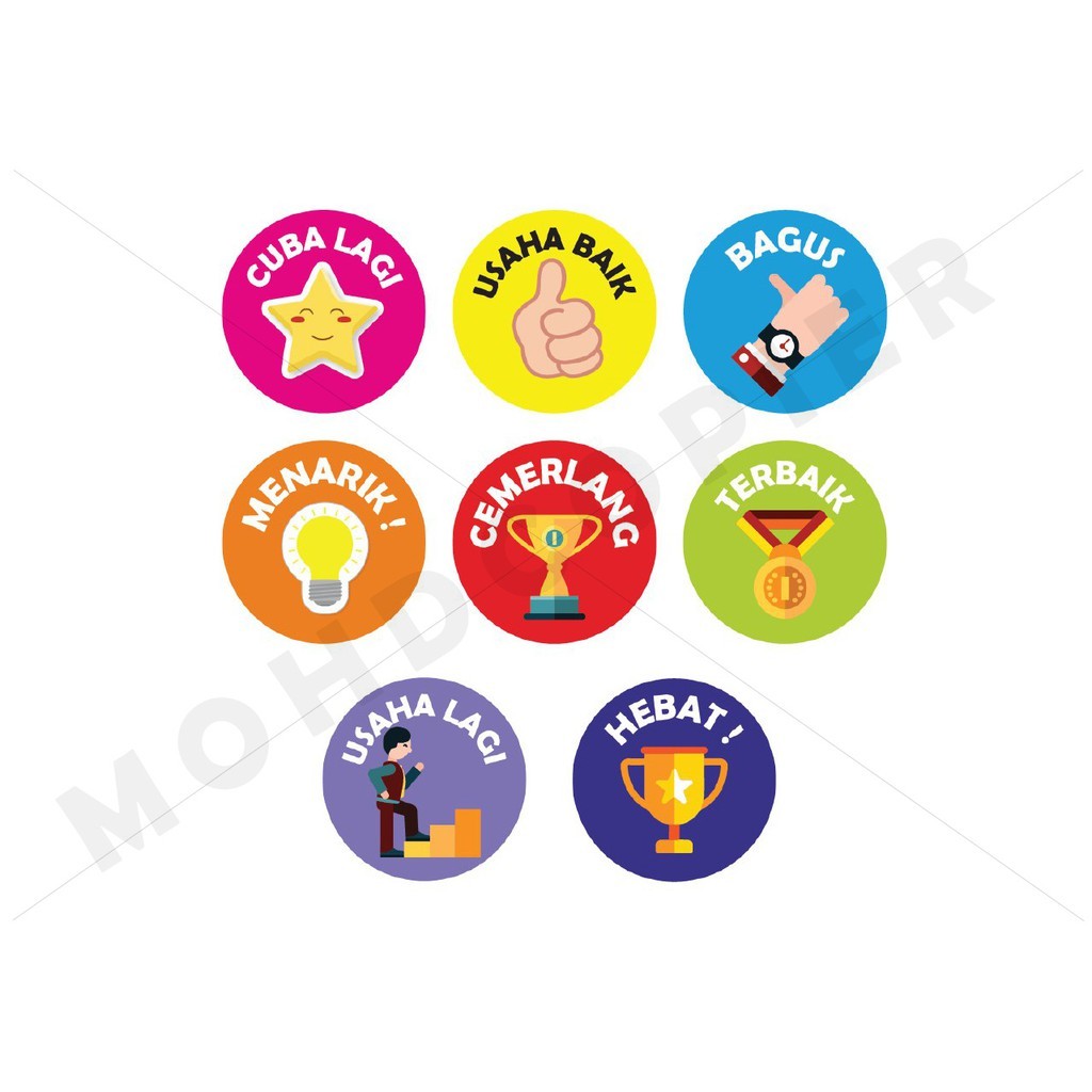 480 pcs Stiker Sticker Motivasi dan Penghargaan | Shopee Malaysia