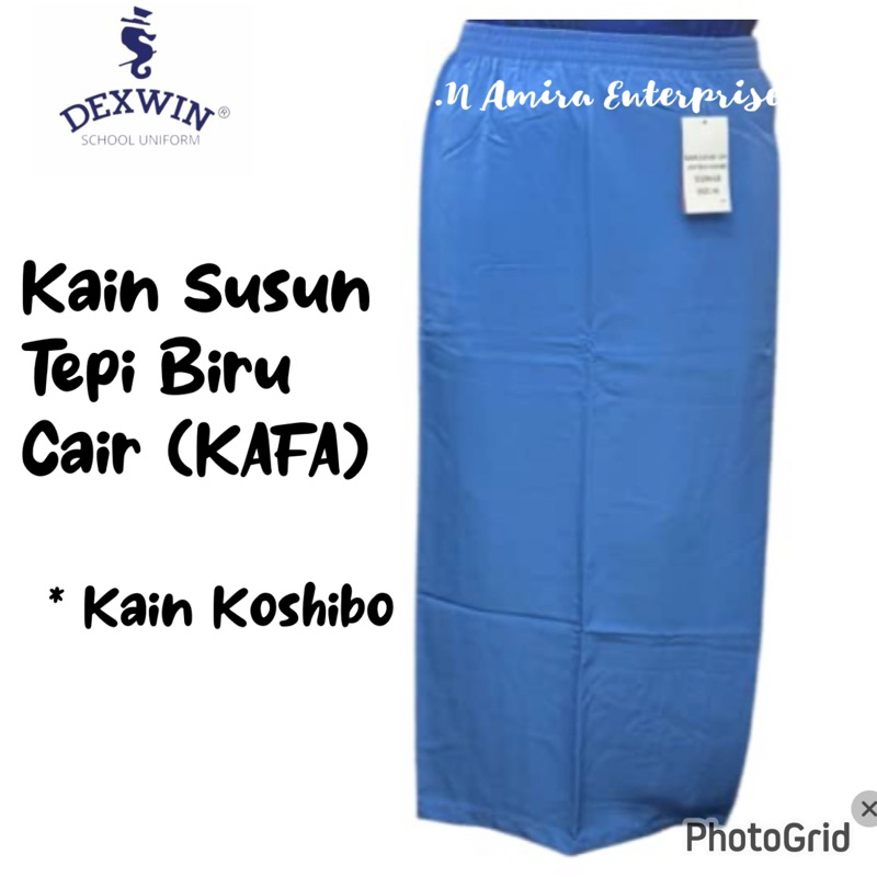 Dexwin KAIN SUSUN BIRU KAFA/Kain Biru Cair Sekolah Agama Kedah/Kain ...
