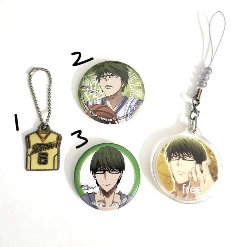 Kuroko's Basketball official merch Midorima Shintarou badge keychain ...