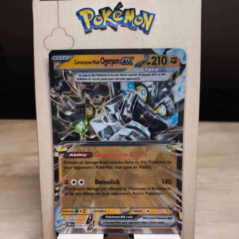[ORI] Kad Cornerstone Mask Ogerpon EX PRE 058/131 Pokemon PTCG SV8.5 Prismatic Evolutions UR ...