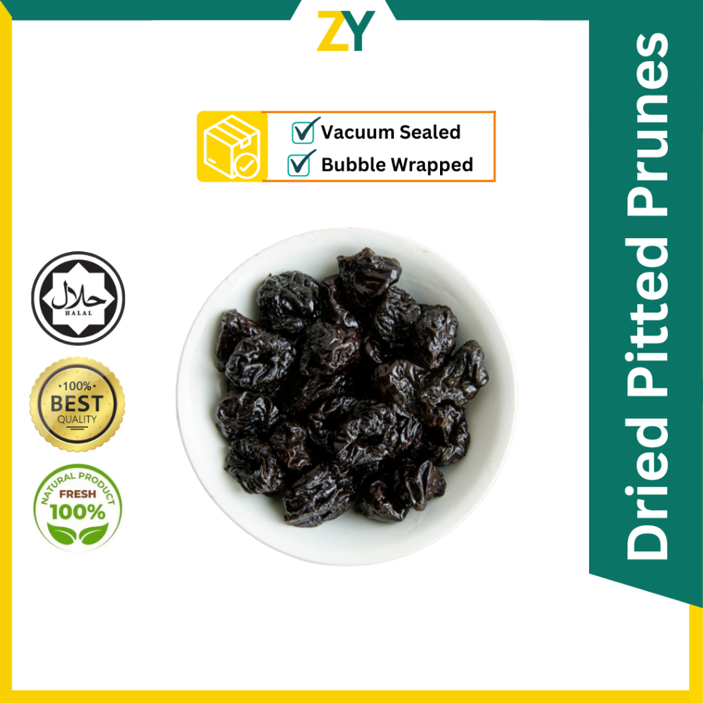 Dried Pitted Prunes Seedless Unsweetened Buah Plum Kering Tanpa Biji Premium Grade 100g 200g ...