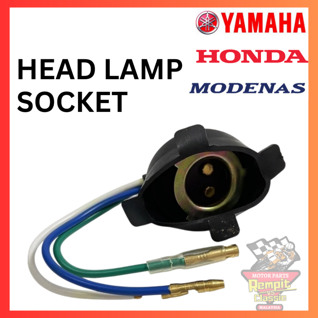 REMPIT Head Lamp Socket Motor Yamaha, Honda, Modenas & More | H4, RXZ ...