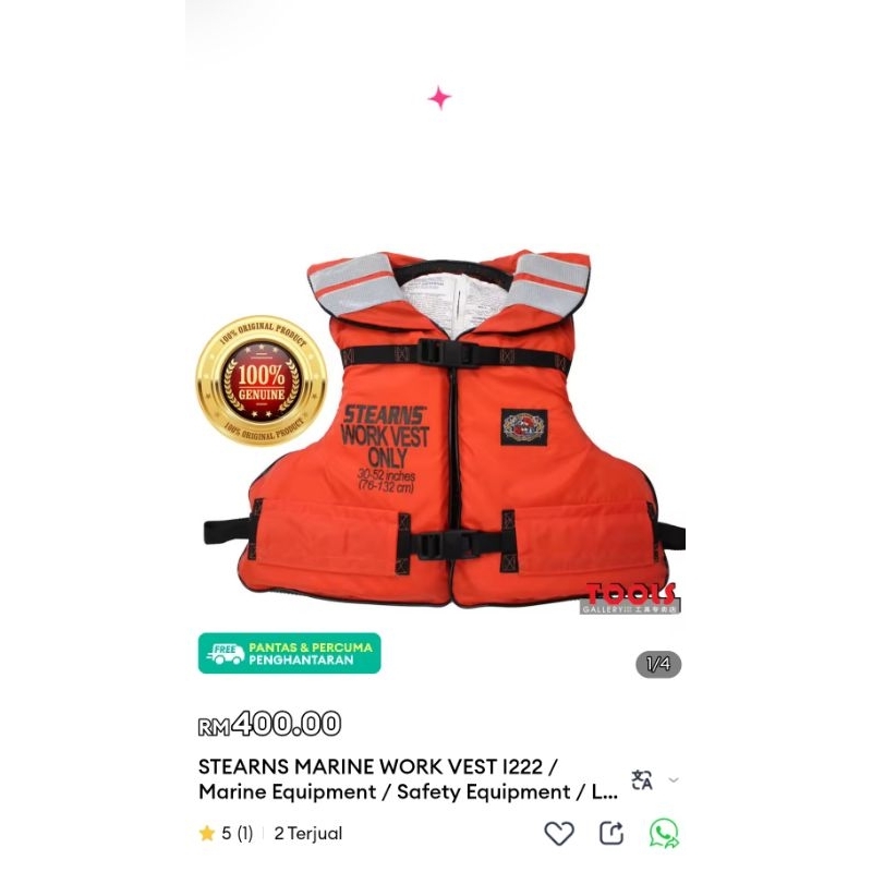 (Stearns)Offshore Life Jacket | Shopee Malaysia
