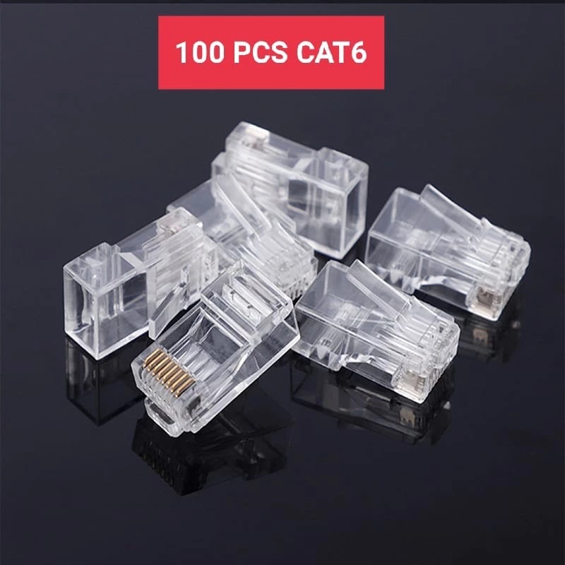 AMP Netconnect RJ45 Cat6 Modular Plug 100Pcs | Shopee Malaysia
