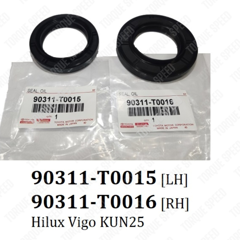 Toyota Drive Shaft Oil Seal LH 90311-T0015 RH 90311-T0016 Hilux Vigo KUN25 KUN26 Fortuner KUN50 ...