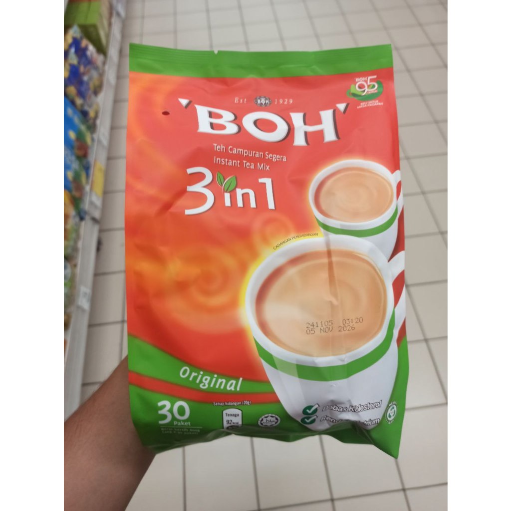 BOH Instant Tea Mix 3in1 30s x 20g | Shopee Malaysia