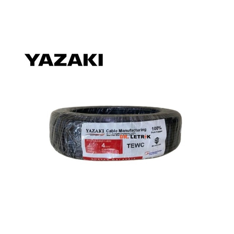 Yazaki 4mm ² PVC Insulated Cable Wire 100% Pure Copper (SIRIM) | Shopee ...