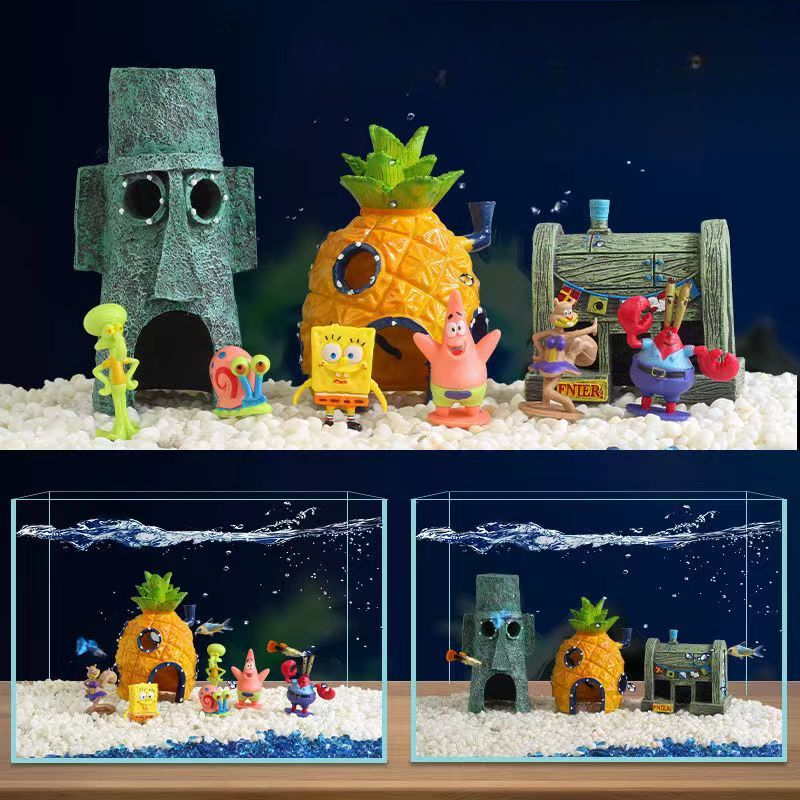 Aquarium Decoration Spongebob Squidward House | Shopee Malaysia