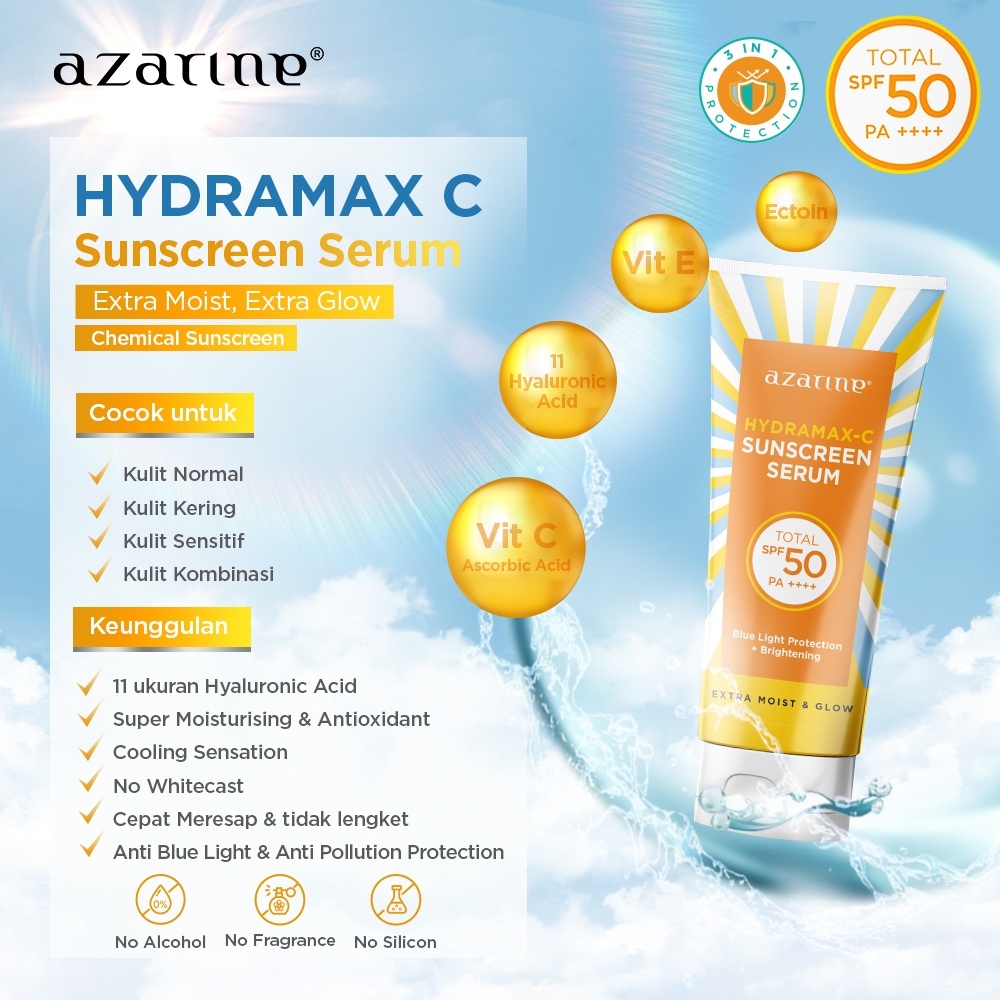 AZARINE HYDRAMAX C SUNSCREEN SERUM 40 ml | Shopee Malaysia