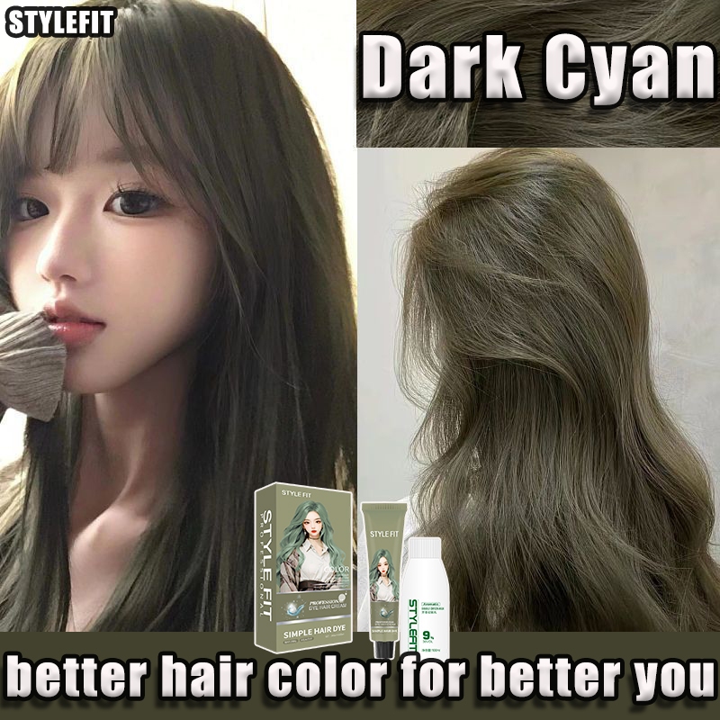 🌟Simple Hair Dye🌟STYLEFIT Hair Dye 100ml + Peroxide 100ml Light Luxury ...