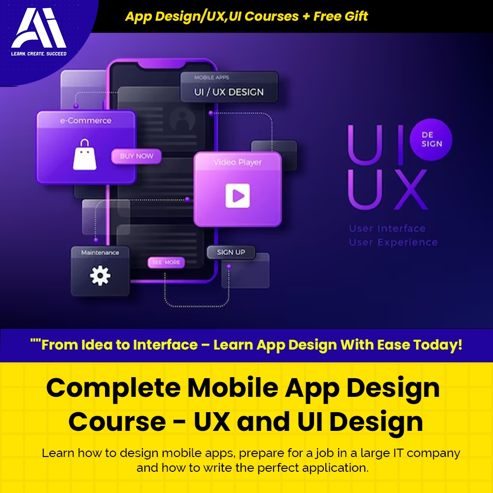 Video Course - Complete Mobile App Design Course - UX and UI Design | Learn App Design Course ...