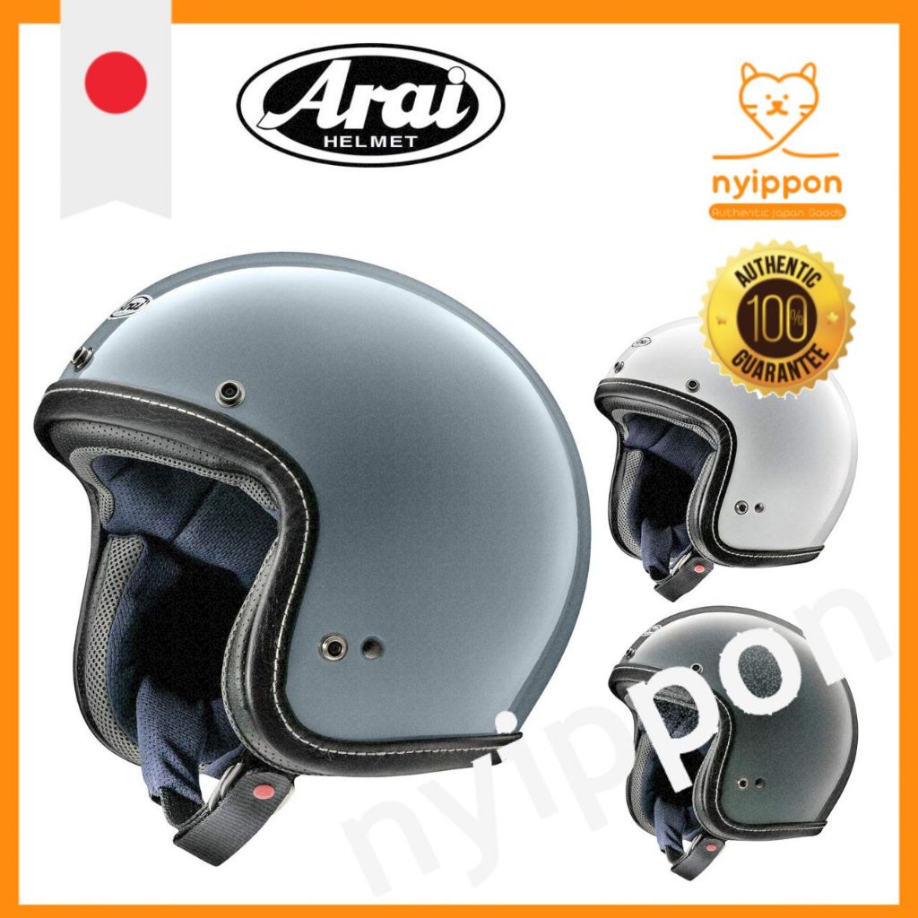 Arai Motorcycle Helmet Jet CLASSIC AIR - Modern Gray, White, Ice Blue ...