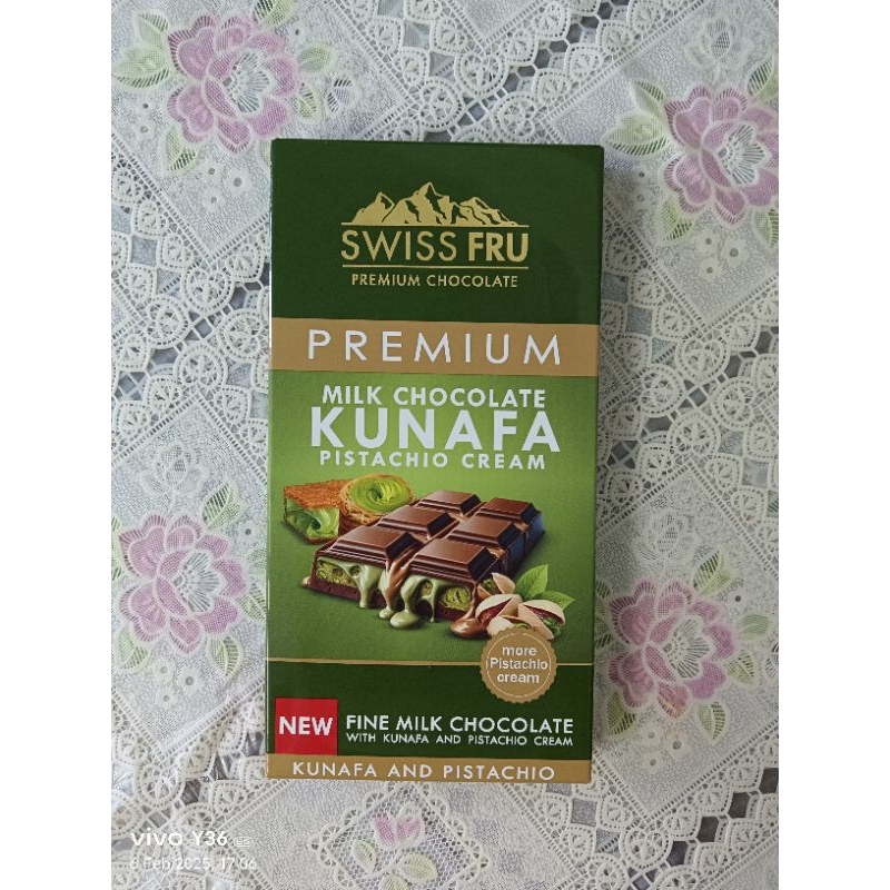 SWISS FRU PREMIUM CHOCOLATE KUNAFA PISTACHIO {150g} (NEW PACKAGING ...