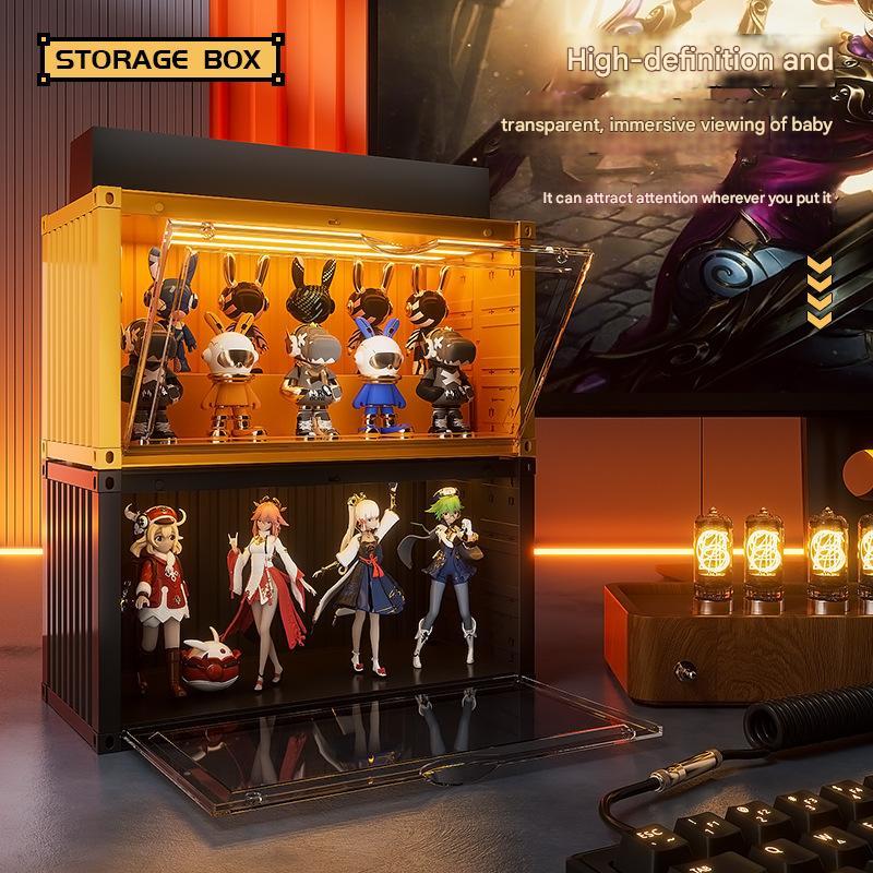 IKI LED Magnetic Display Box Container Type Luminous Figure Storage Box ...