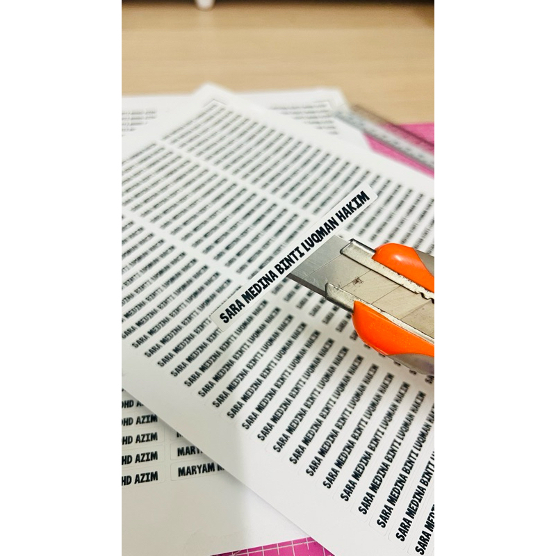 Sticker Nama Murah 100pcs Order Hari Ni Post Esok Tampal Kat Buku ...