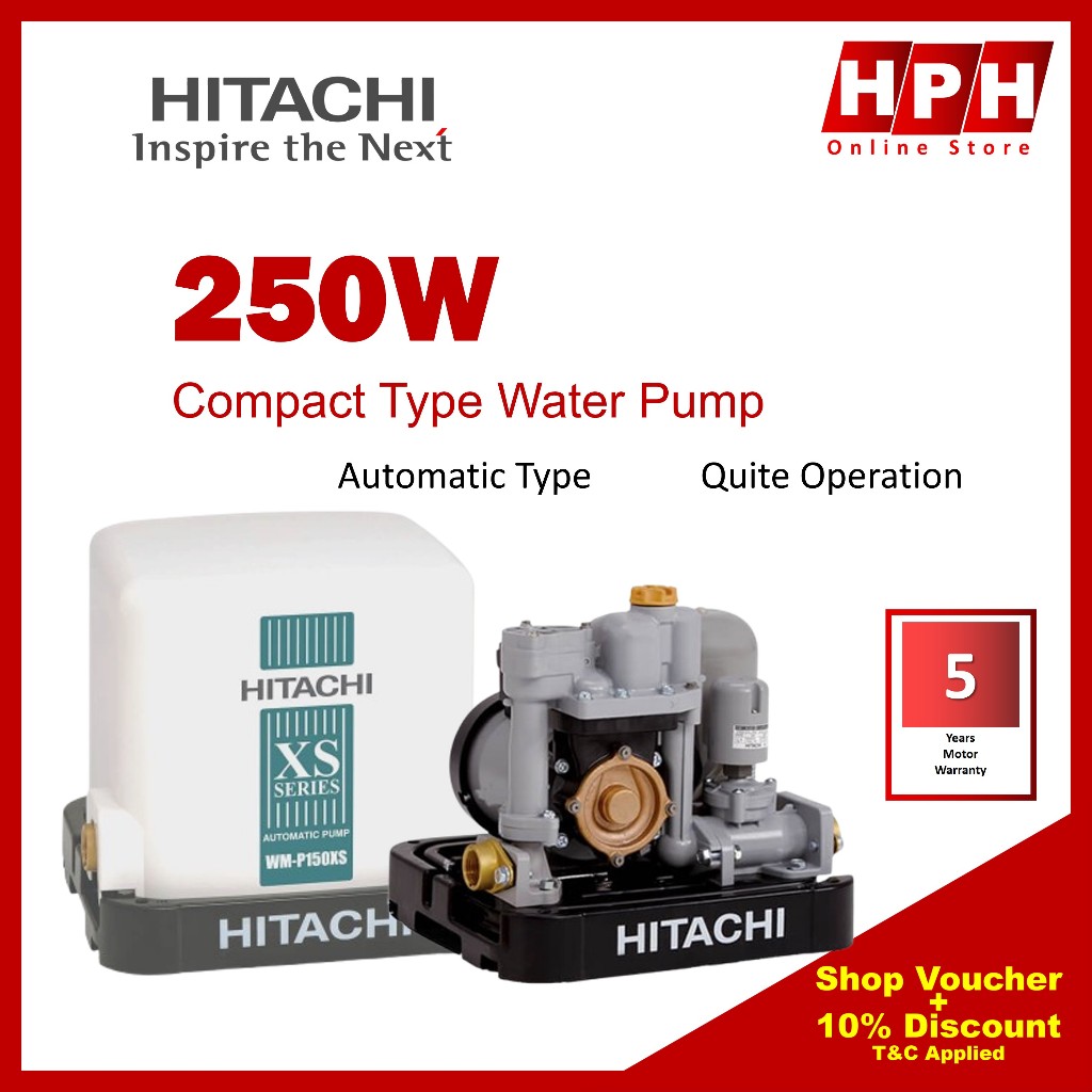 Hitachi Water Pump (250W) WM-P250XS Compact Type 水泵 Pam Air | Shopee Malaysia