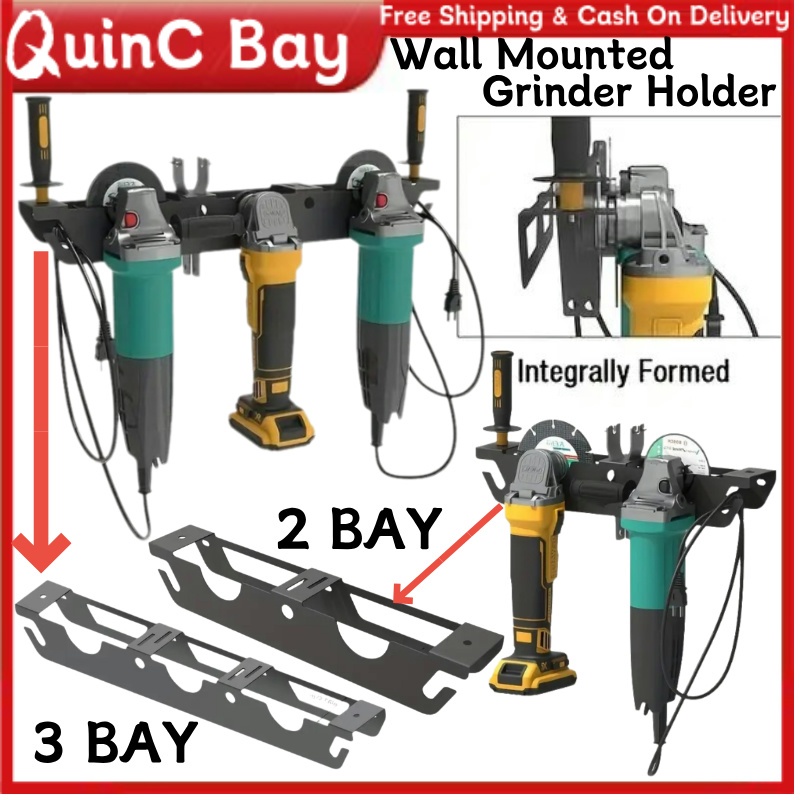 Angle Grinder Holder 2 3 Bay Multipurpose Organization Storage Rope ...