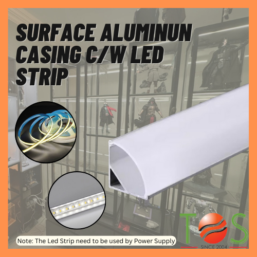 LUMY【1M/1.5M/2M】V Shape LED Light Strip Aluminium Profile LED Casing ...