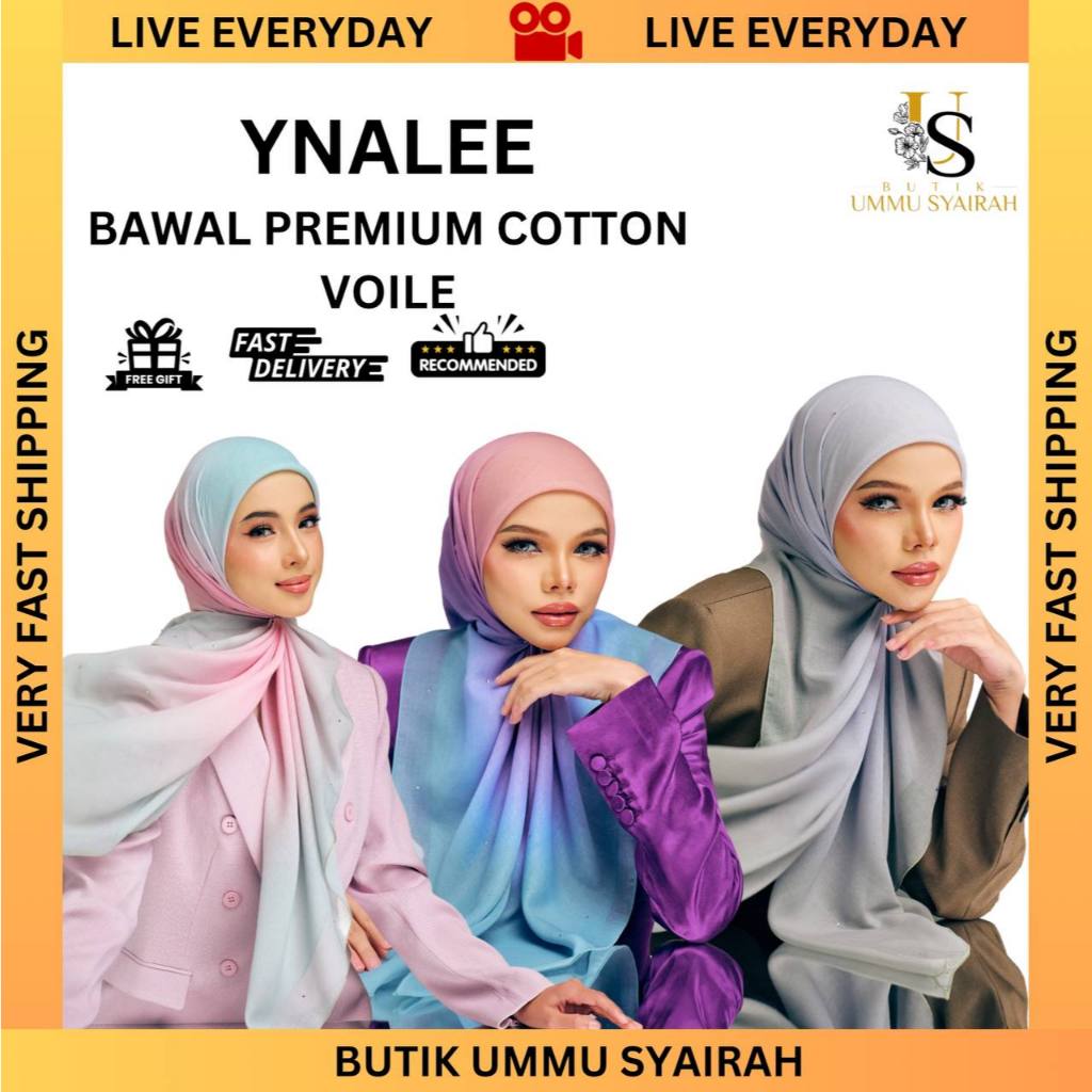 🔥TUDUNG RAYA🔥YNALEE EDITION BAWAL RAYA AIDILFITRI PLAIN MUDAH BENTUK ...