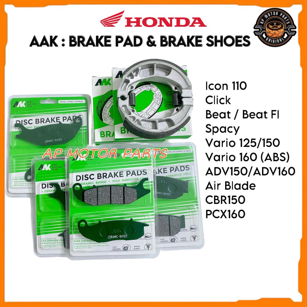 PNP LONG LIFE AAK HONDA Brake Shoes & Brake Pad Disk ICON CLICK BEAT ...