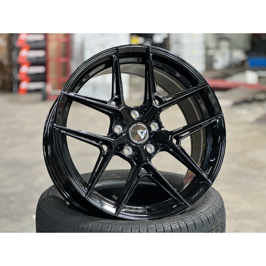 NEW 18X8.5J Vogue F08 Rim (set of 4) Black 5X112 for Golf MK6 MK7 MK8 ...