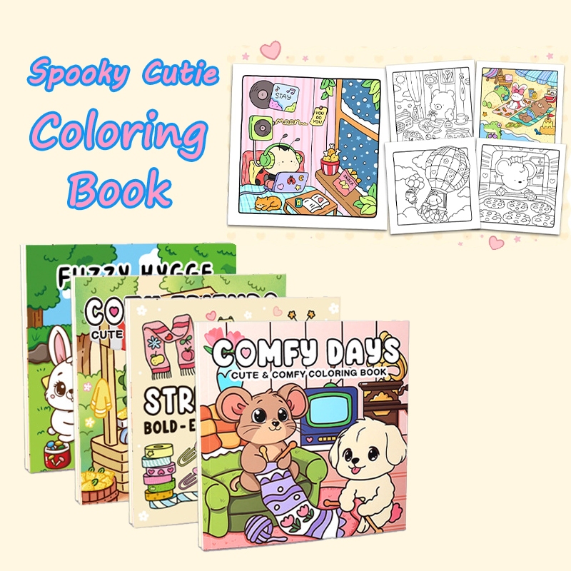 Coloring Book for Adults and Teens Featuring Super Cute Animal ...