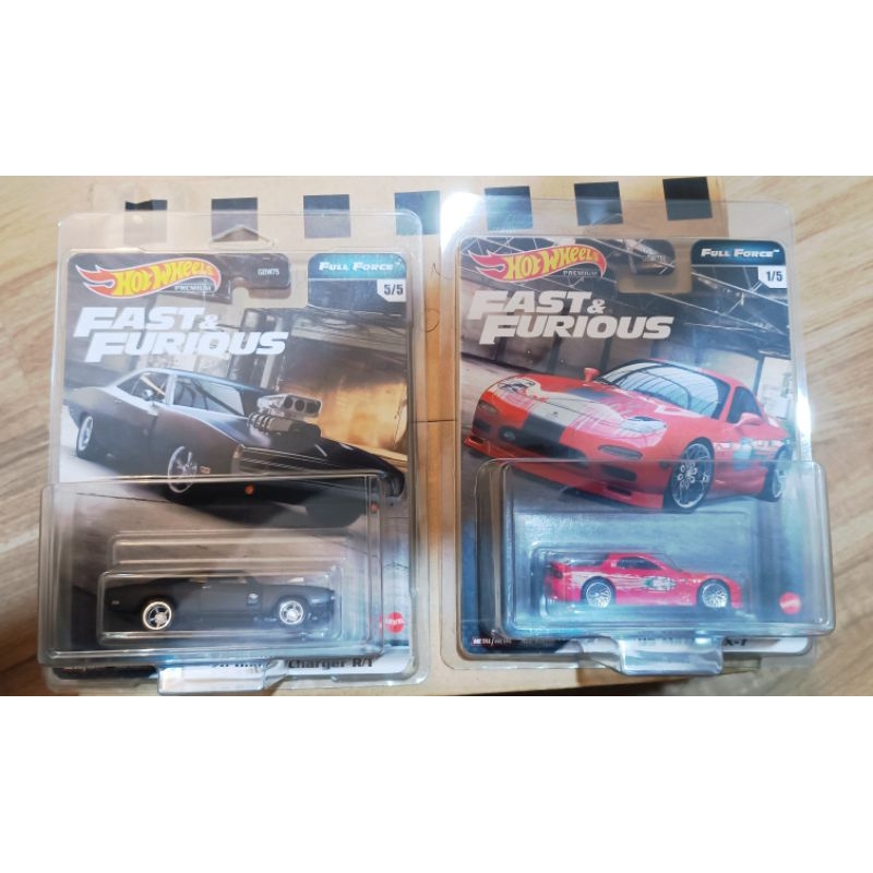 Hot Wheels Fast and Furious Dominic car Mazda RX7 & dodge charger RT ...