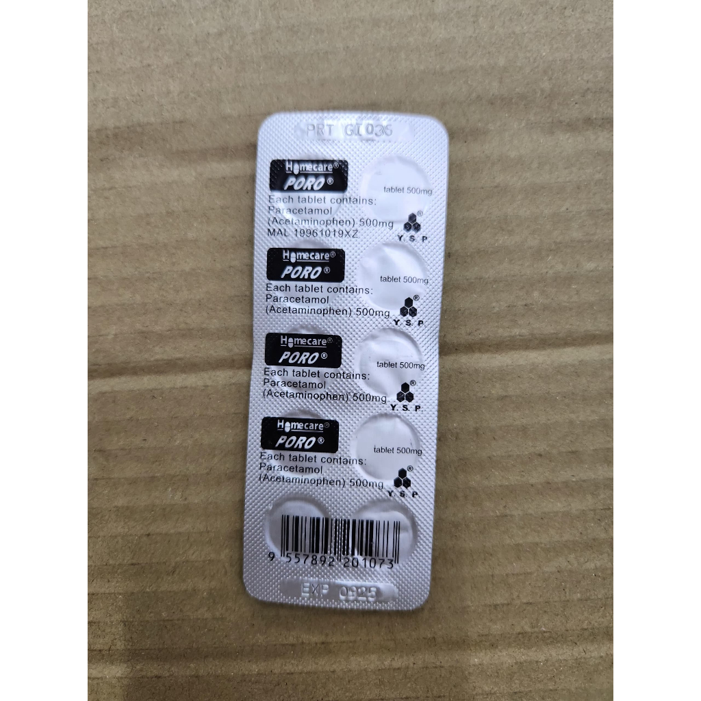 Poro 500MG Tablet (Paracetamol) 10'S/STP | Shopee Malaysia