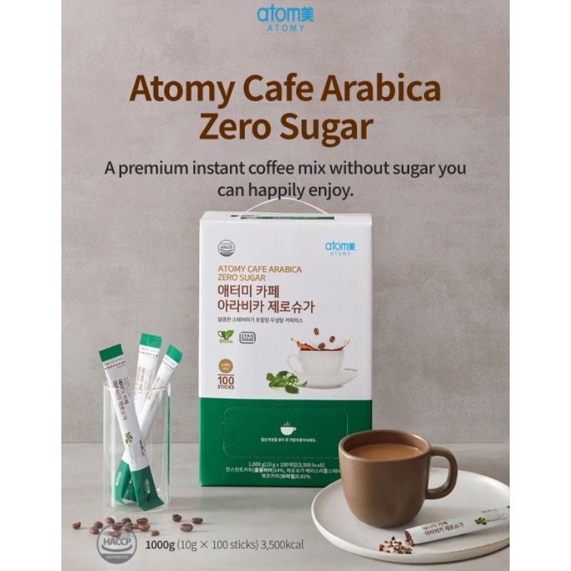 Atomy (1 Stick) Cafe Arabica Zero Sugar Premix Coffee with Stevia ...