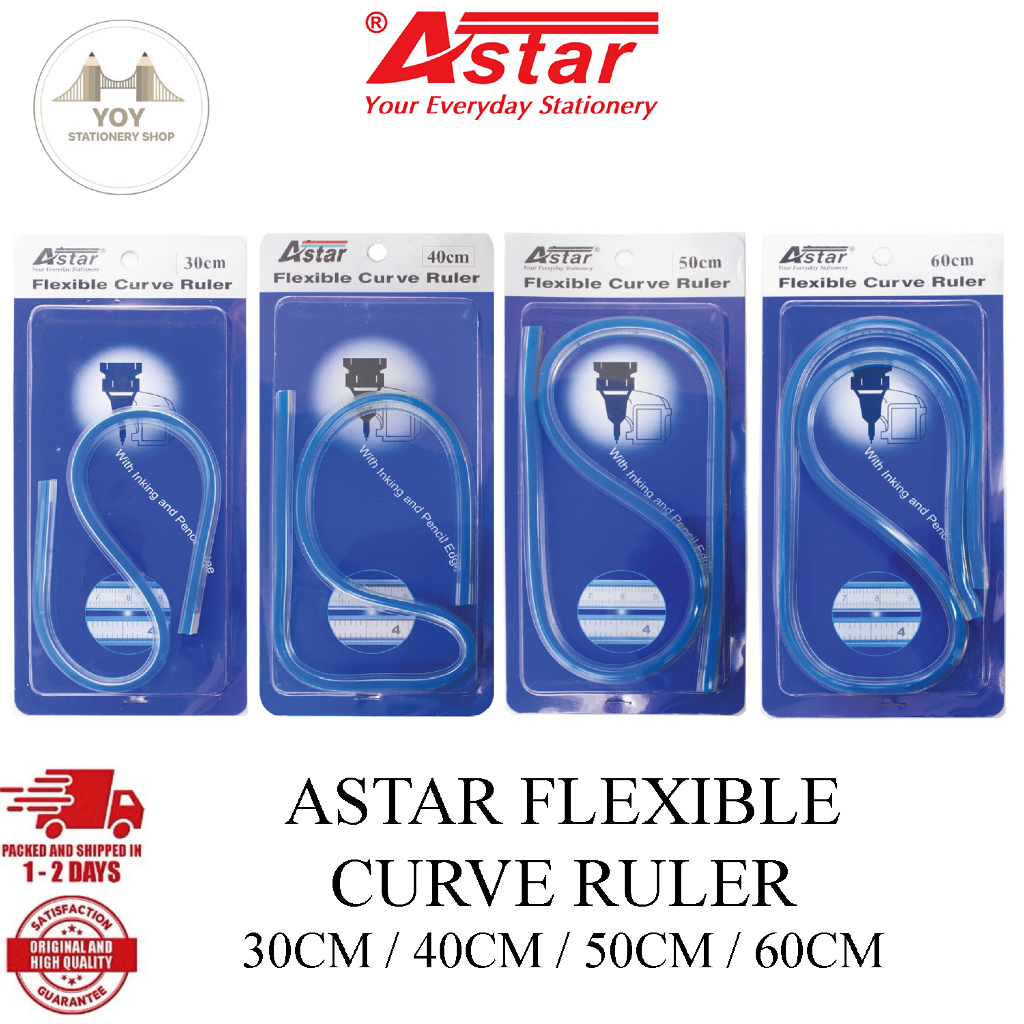 ASTAR FLEXIBLE CURVE RULER 30CM / 40CM / 50CM / 60CM (READY STOCK / 100 ...