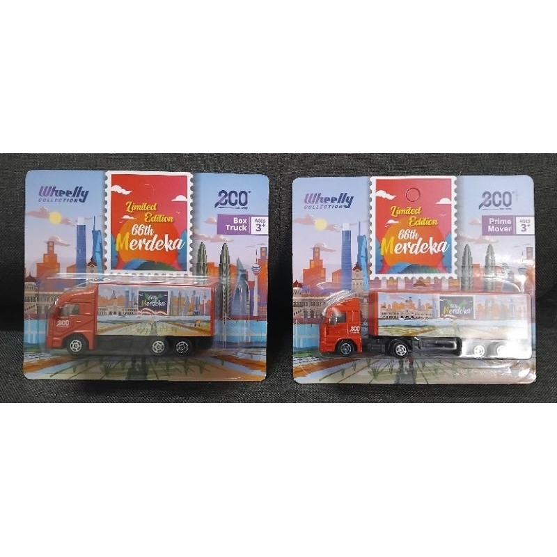 Set 2 Lori Wheelly Lorry Eco Truck 66th Merdeka 2023 (1 Prime Mover & 1 ...