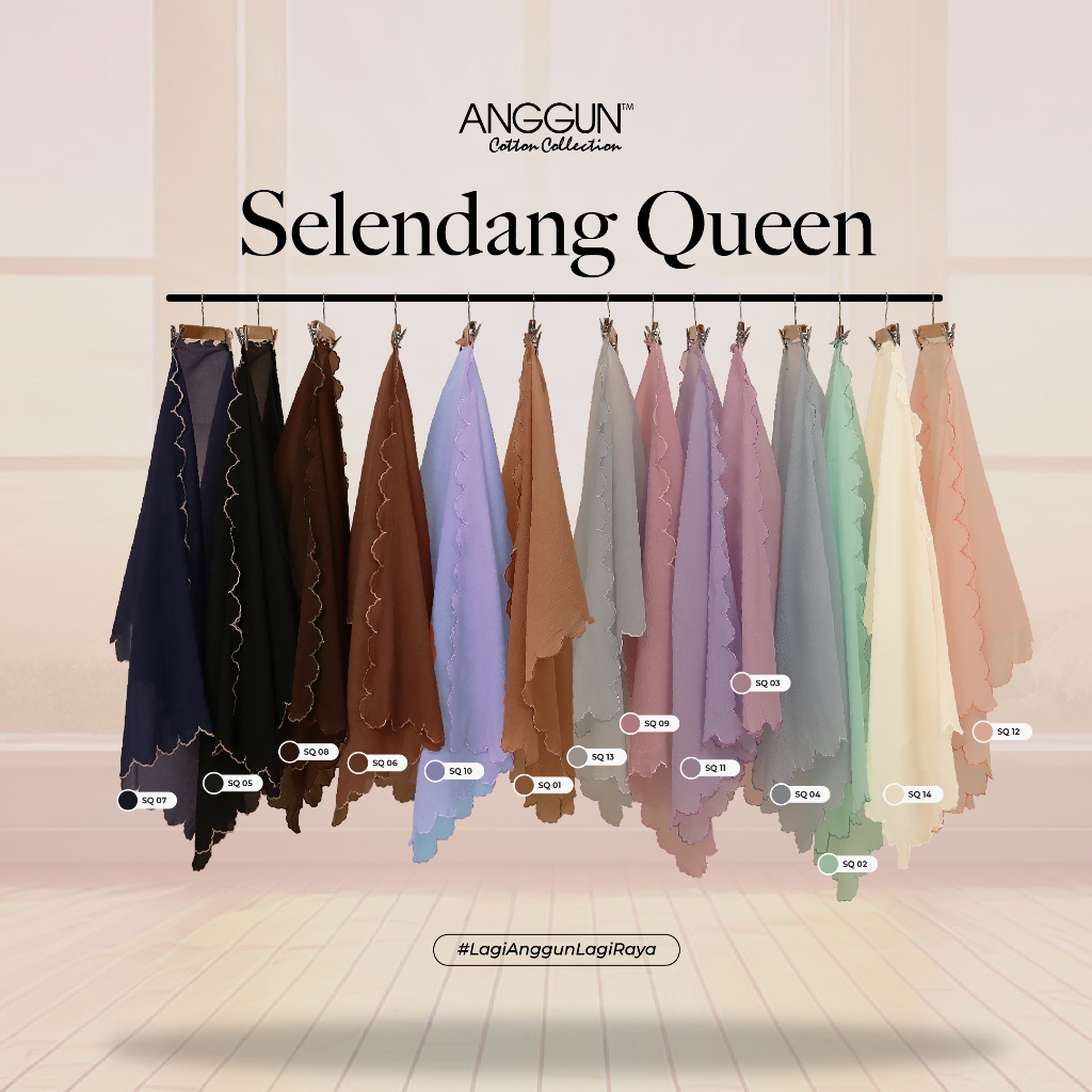 ANGGUN COTTON Selendang Queen Material Organza | Shopee Malaysia