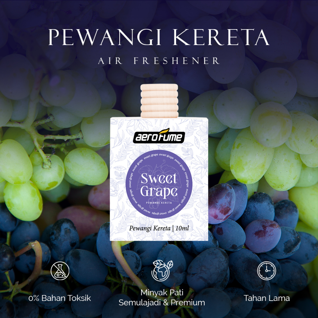 Aerofume Pewangi Kereta Car Perfume Sweet Grape Fragrance | Shopee Malaysia
