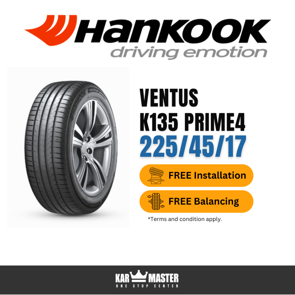 225/45/17 Hankook Ventus K135 Prime4 (With Installation) | Shopee Malaysia