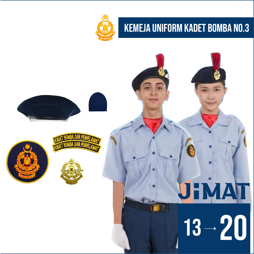 Baju Uniform Kadet Bomba No.3 I Pakaian Seragam Kemeja Persatuan ...