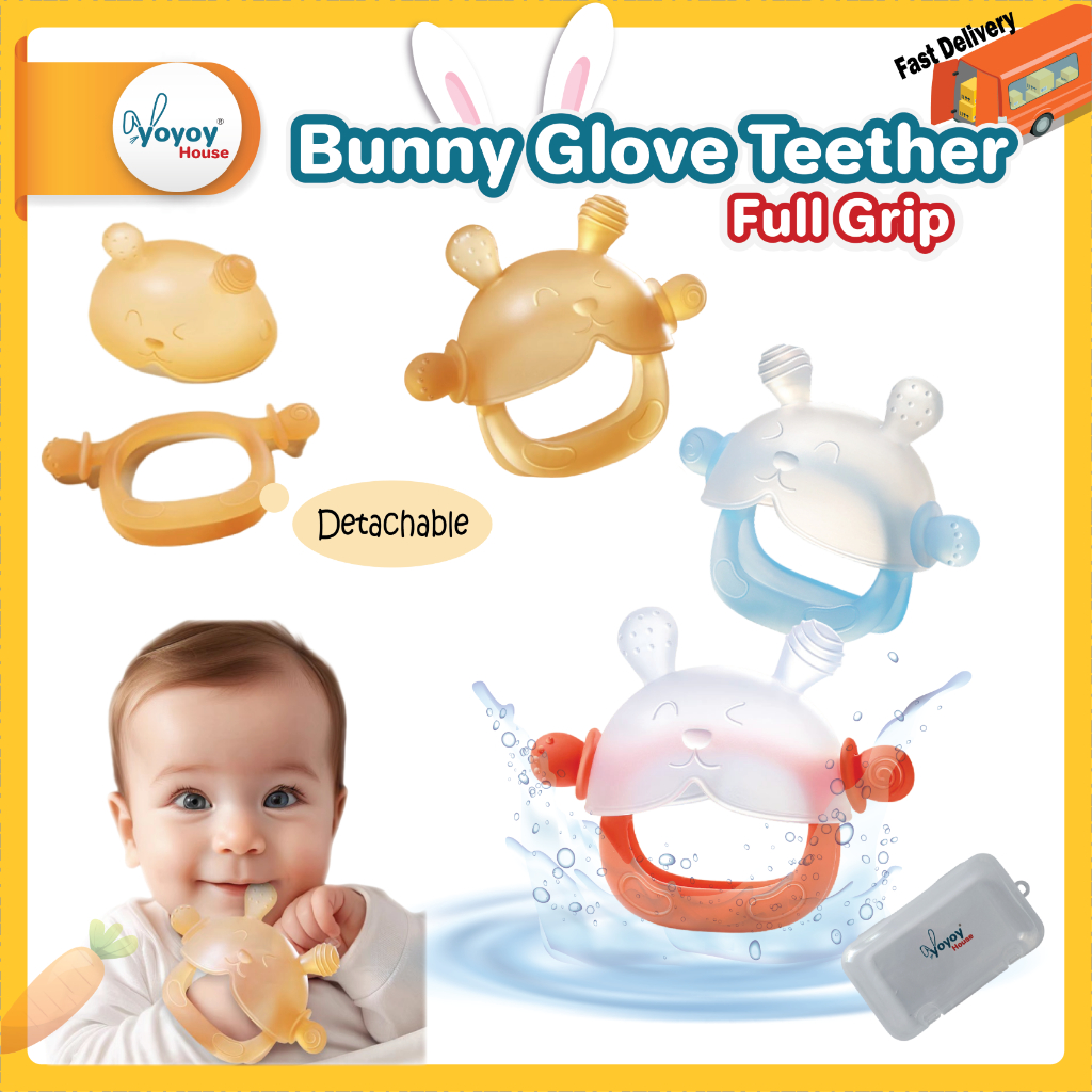 YOYOY Baby Teether Silicone Animal Wristband Teething toy Grip Training ...