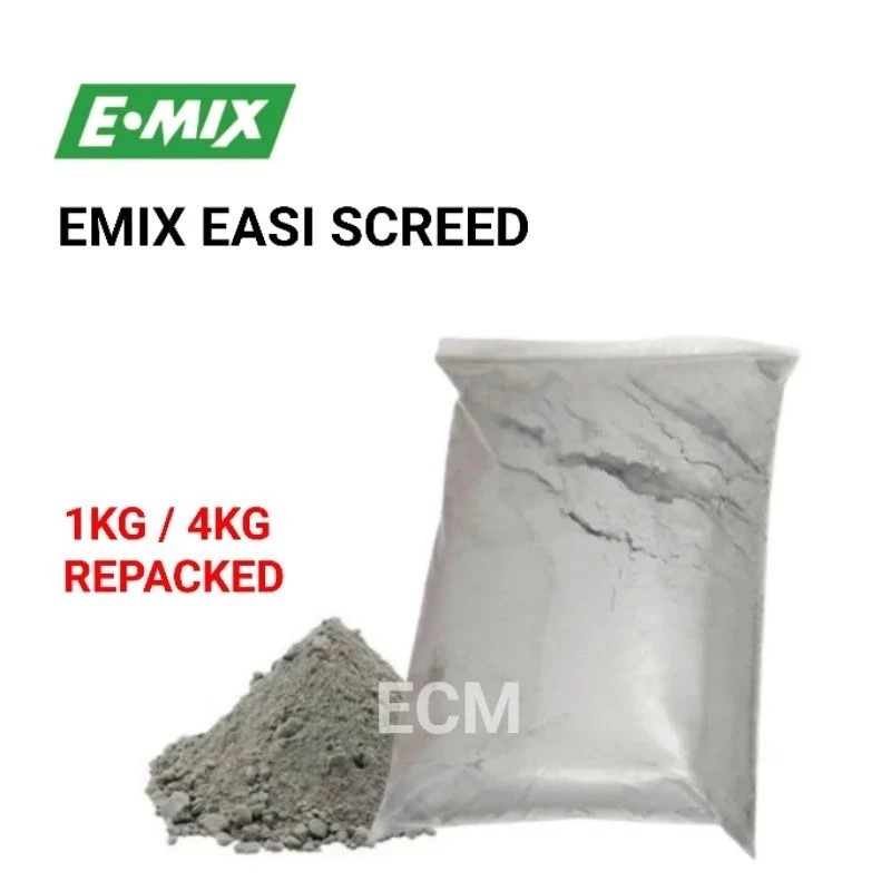 EMIX EASI SCREED GREY (1KG / 4KG REPACKED) Cement-based Mortar for ...