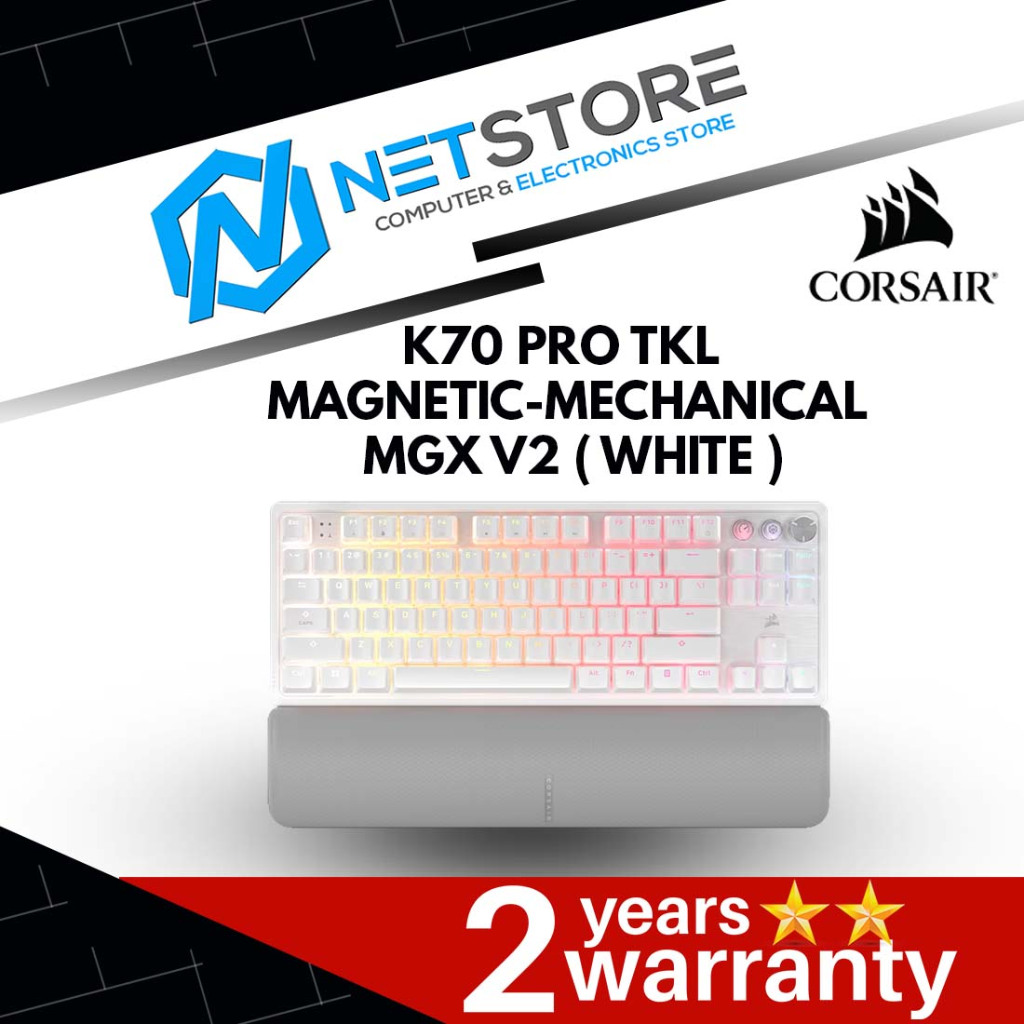 CORSAIR K70 PRO TKL MAGNETIC-MECHANICAL, CORSAIR MGX V2, (WHITE) CH-911921G-NA | Shopee Malaysia