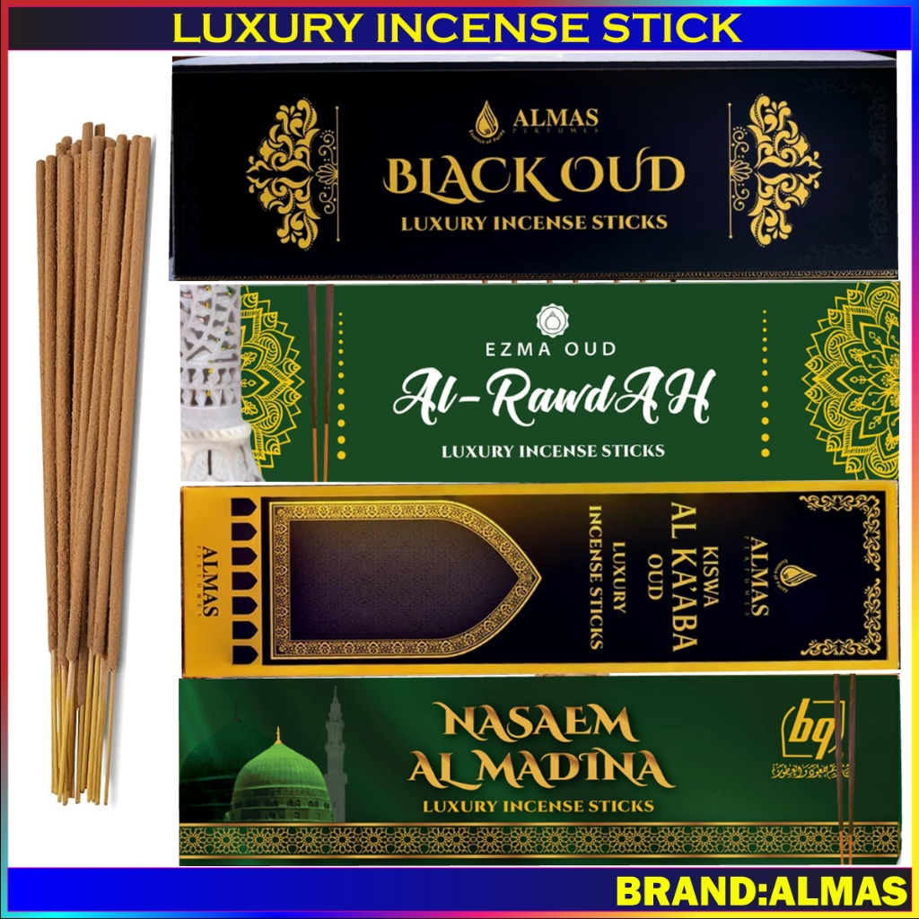 STANGI/AGARBATI AGARWOOD LUXURY INCENSE STICK ALMAS AL RAWDAH/AL KAABA ...