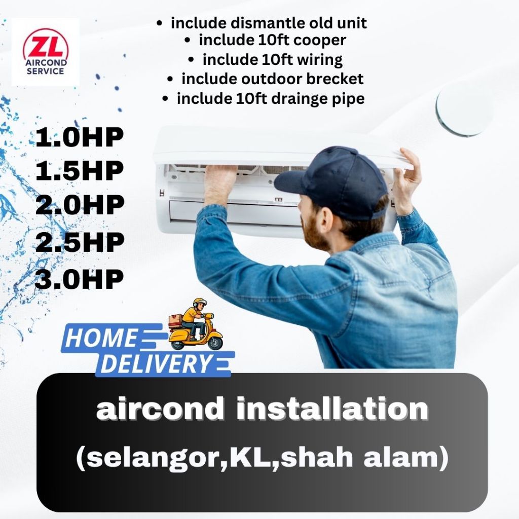 service pemasangan aircond 1.0HP -3.0HP [Lembah klang / Selangor/ Kuala ...