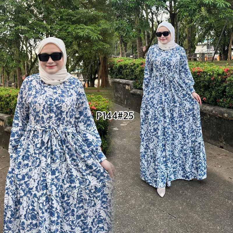 HOT DRESS DOLLY PRINTED/ DRESS RAYA BERCORAK MENARIK DAN SIMPLE ...