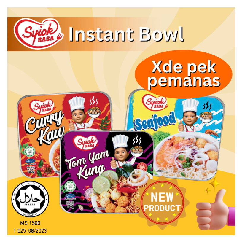 [HALAL] Syiok Rasa Instant Bowl Ready Stock || Halal || Makanan Instant ...