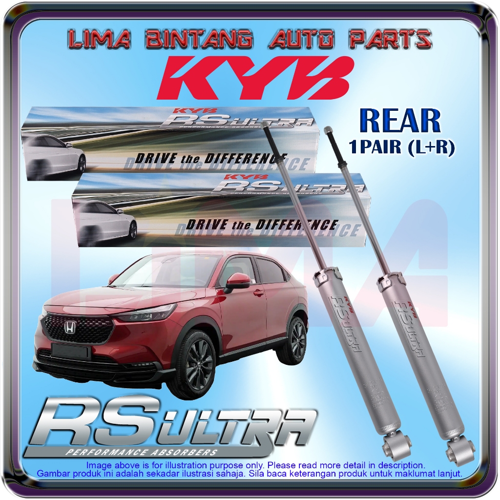 ( 1Pair ) Honda Hrv RV Rear Shock Absorber Heavy Duty RS ULTRA KAYABA ...