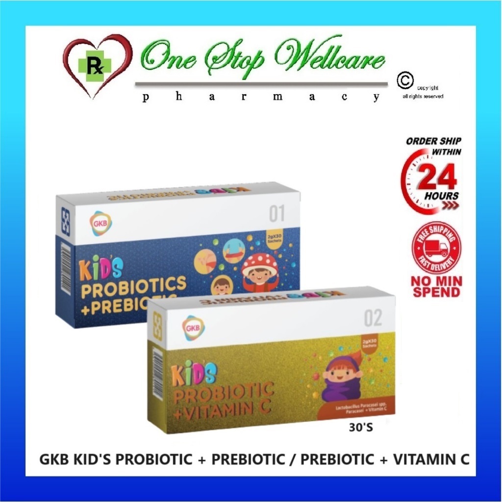 GKB KID'S PROBIOTIC + PREBIOTIC / PROBIOTIC + VITAMIN C 2GX30 SACHETS ...