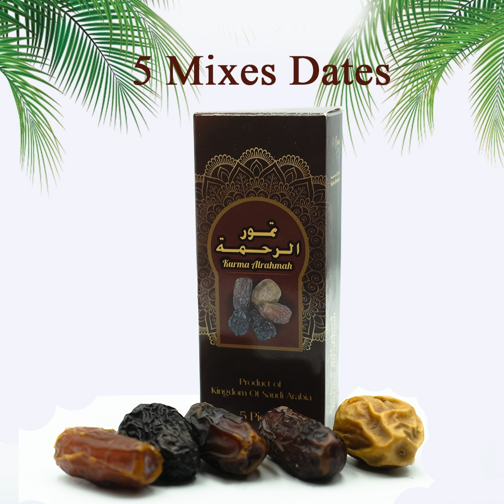 5 Mix Kurma |Dates Ajwa Al-Madina (1 Box x 5 Dates) | Ramadan | hari ...