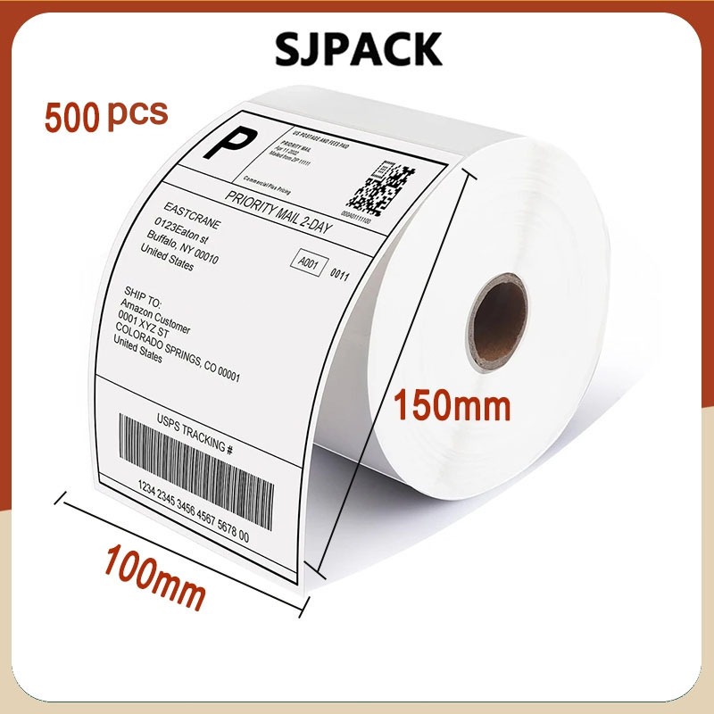 SJPACK 500pcs A6 Shopee Waybill Thermal Paper Shipping Label ...